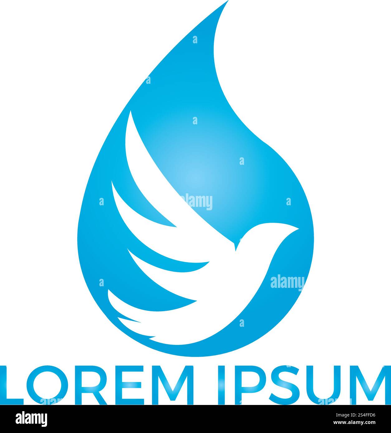 Bird water drop logo icon vector design. Peace bird in water drop ...