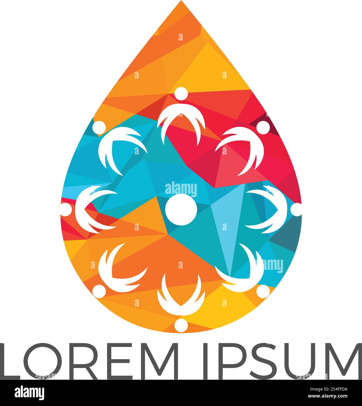 Water drop people logo design. Nature healthy and pure fresh water ...