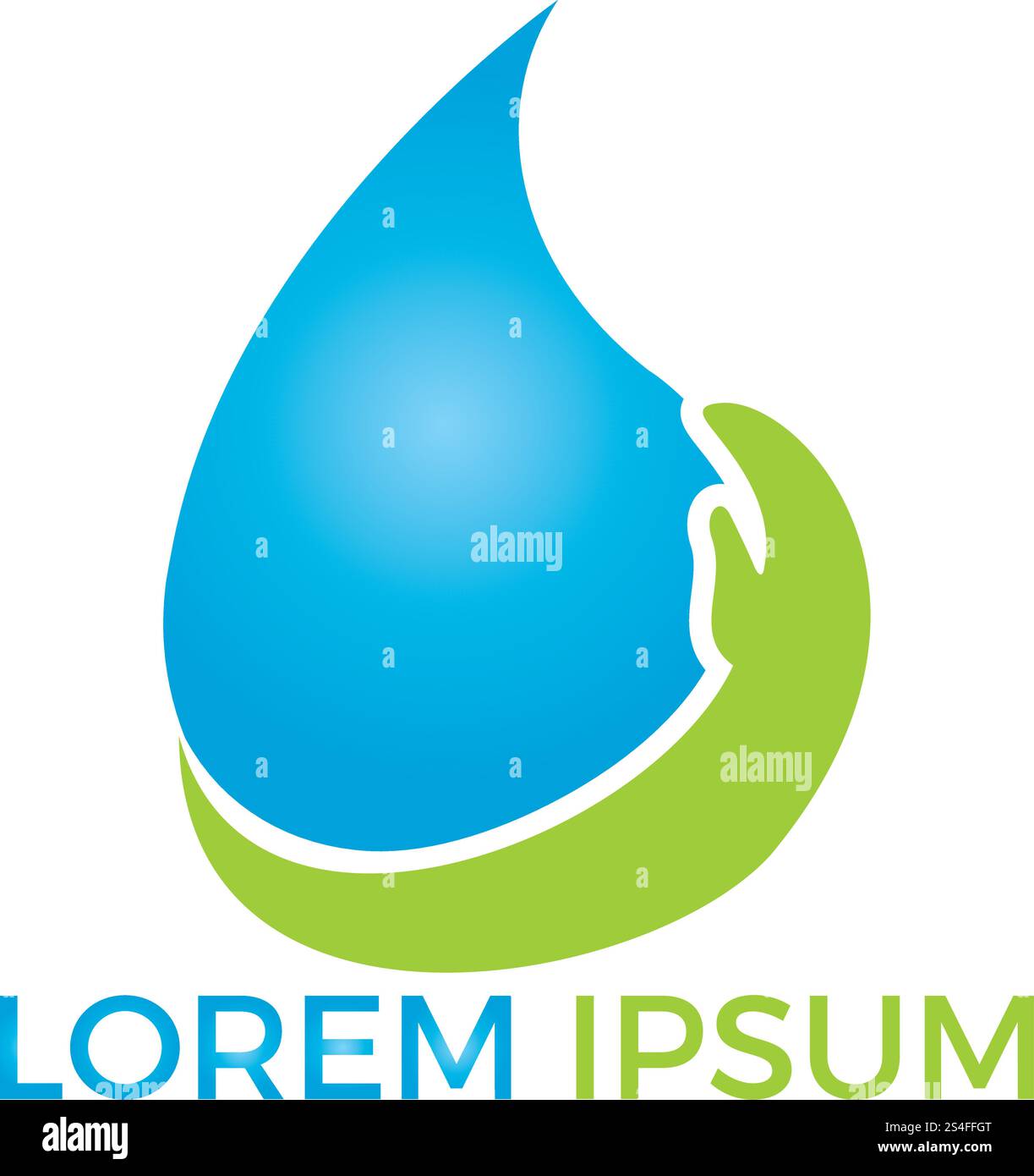 Water drop with human hand vector logo design. Save water symbol. World ...