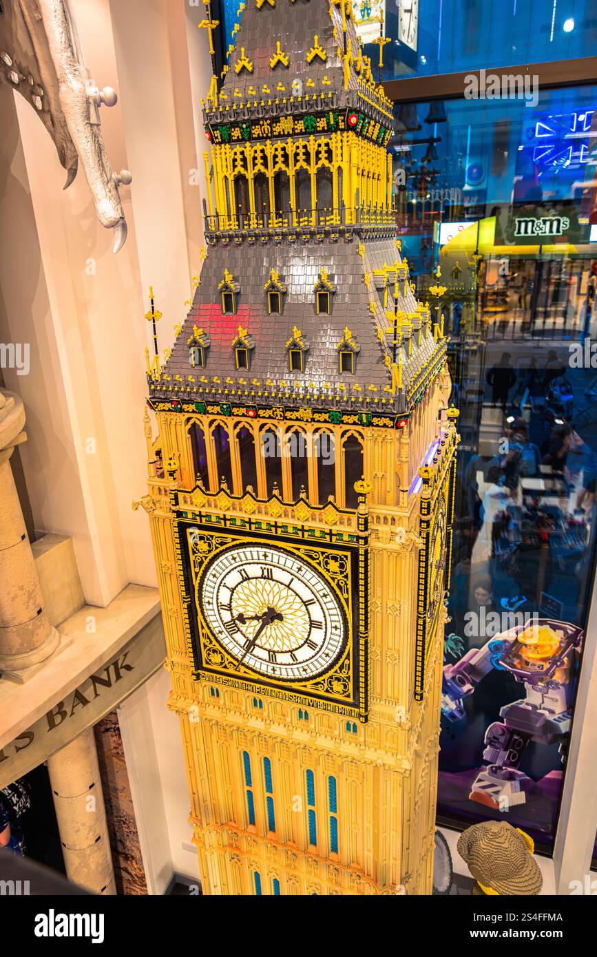 A vibrant LEGO display, including iconic characters and elements from ...