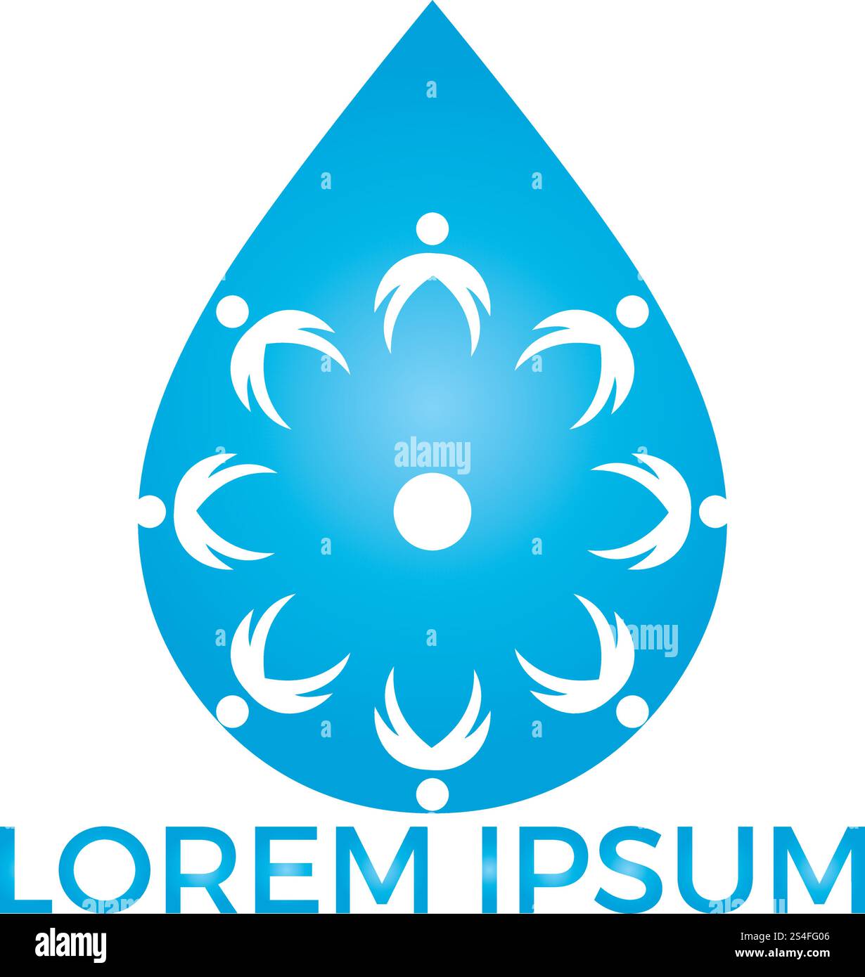 Water drop people logo design. Nature healthy and pure fresh water ...