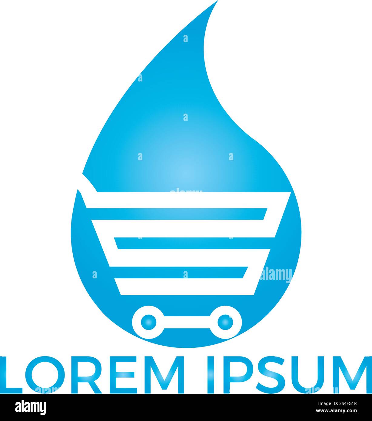 Online Water Store Logo Concept. Illustration of a water drop with a ...