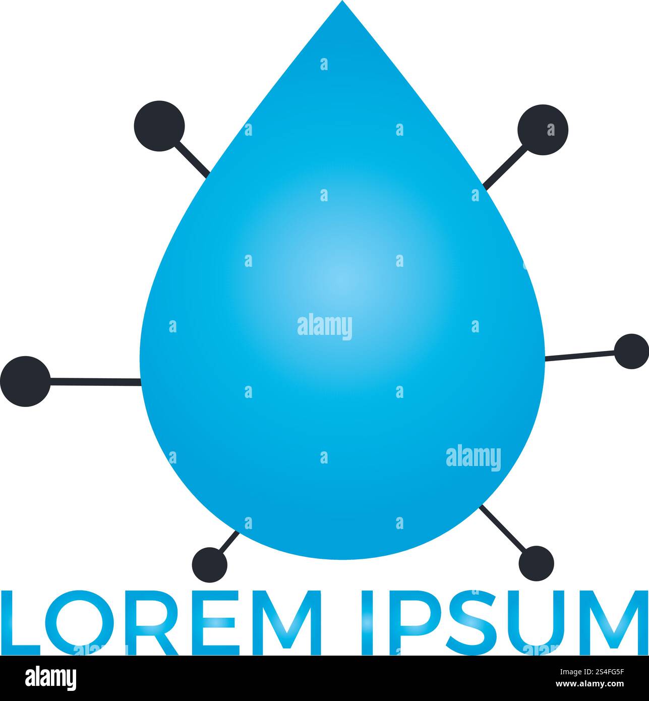 Smart technology water logo design. Water energy logo Stock Vector ...
