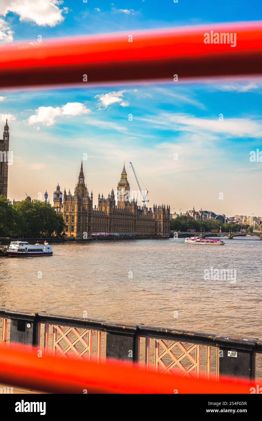 A panoramic view of Westminster Bridge, Big Ben, and the Palace of ...