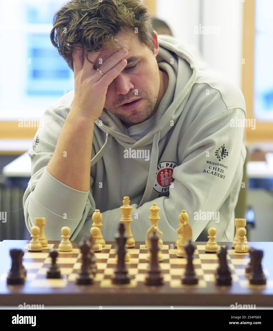 Hamburg, Germany. 12th Jan, 2025. Chess: Bundesliga, Düsseldorfer SK ...