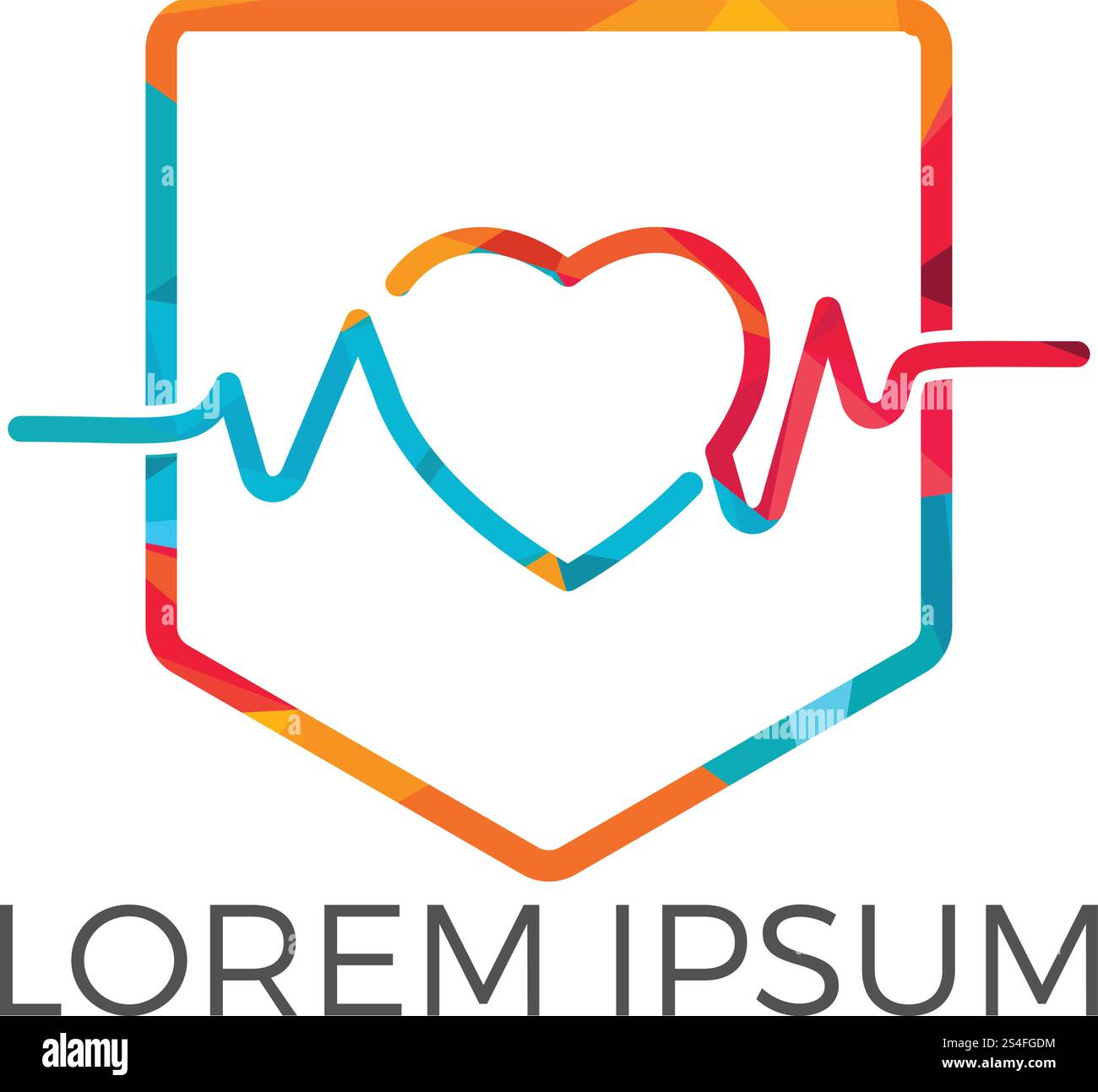 Health heart logo with pulse vector. Vector concept of healthy ...