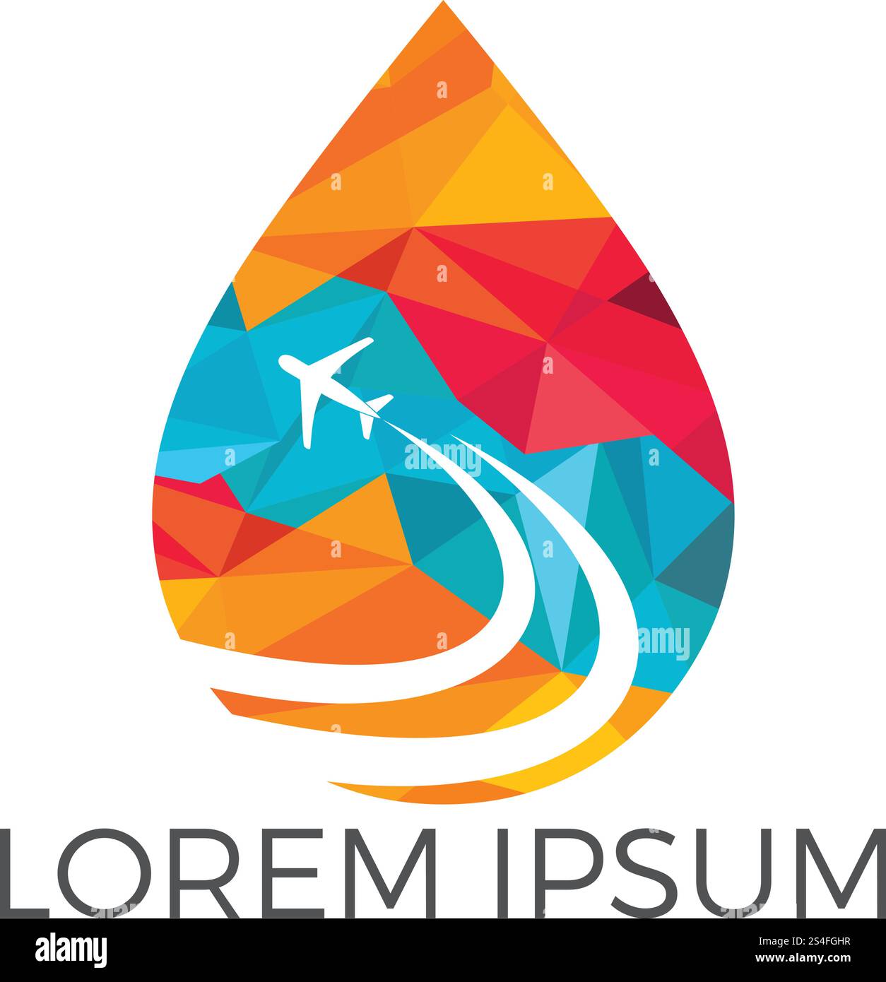 Water drop and airplane logo design. Drop and travel symbol or icon ...