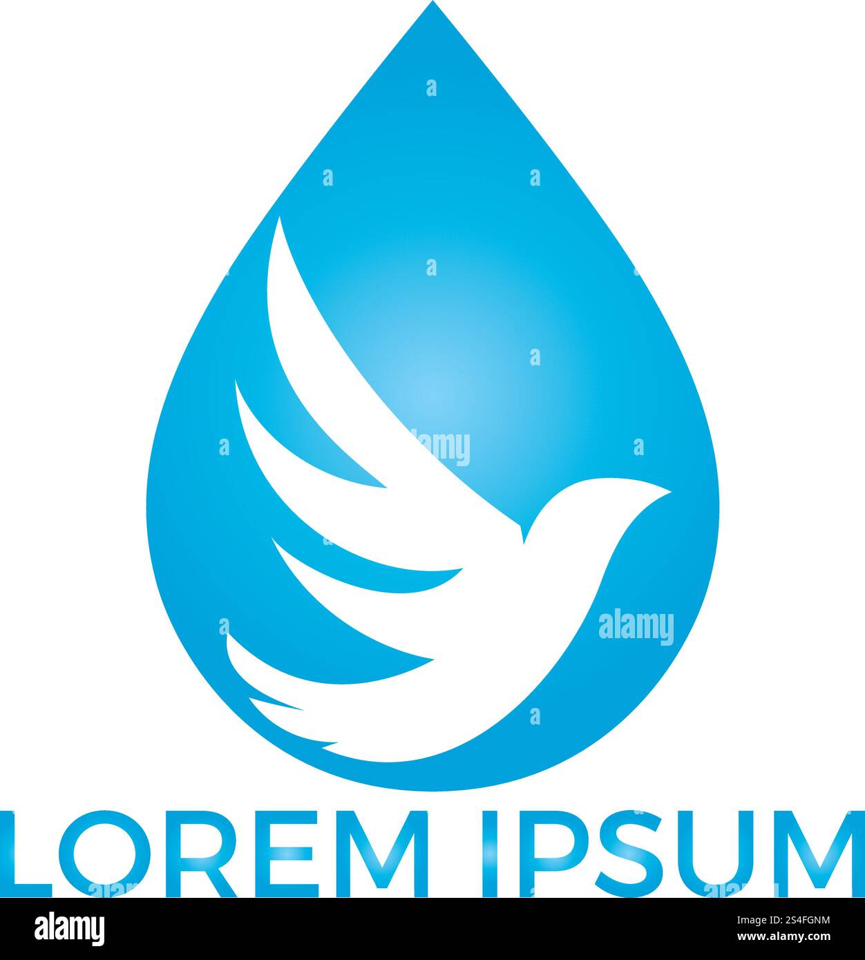 Bird water drop logo icon vector design. Peace bird in water drop ...