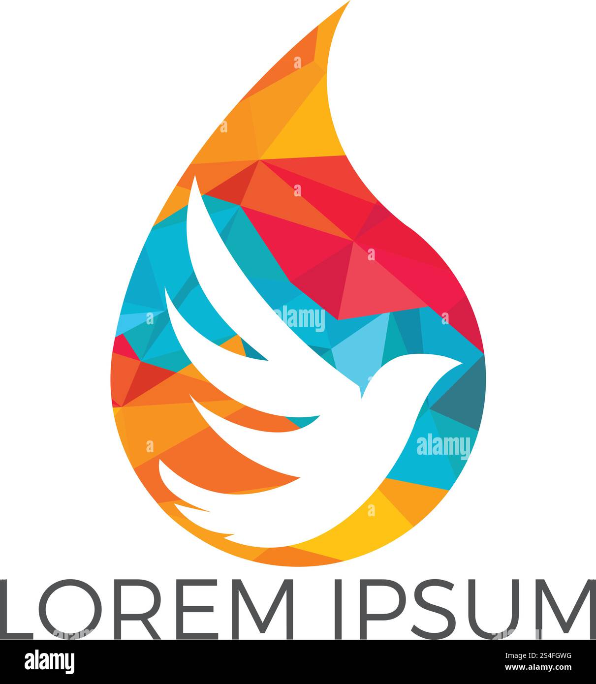 Bird water drop logo icon vector design. Peace bird in water drop ...