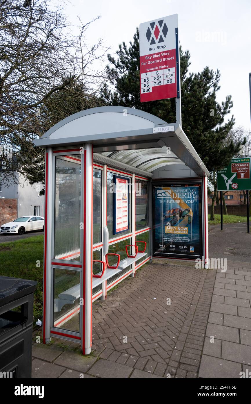 A bus shelter in Coventry, West Midlands, England, UK Stock Photo - Alamy