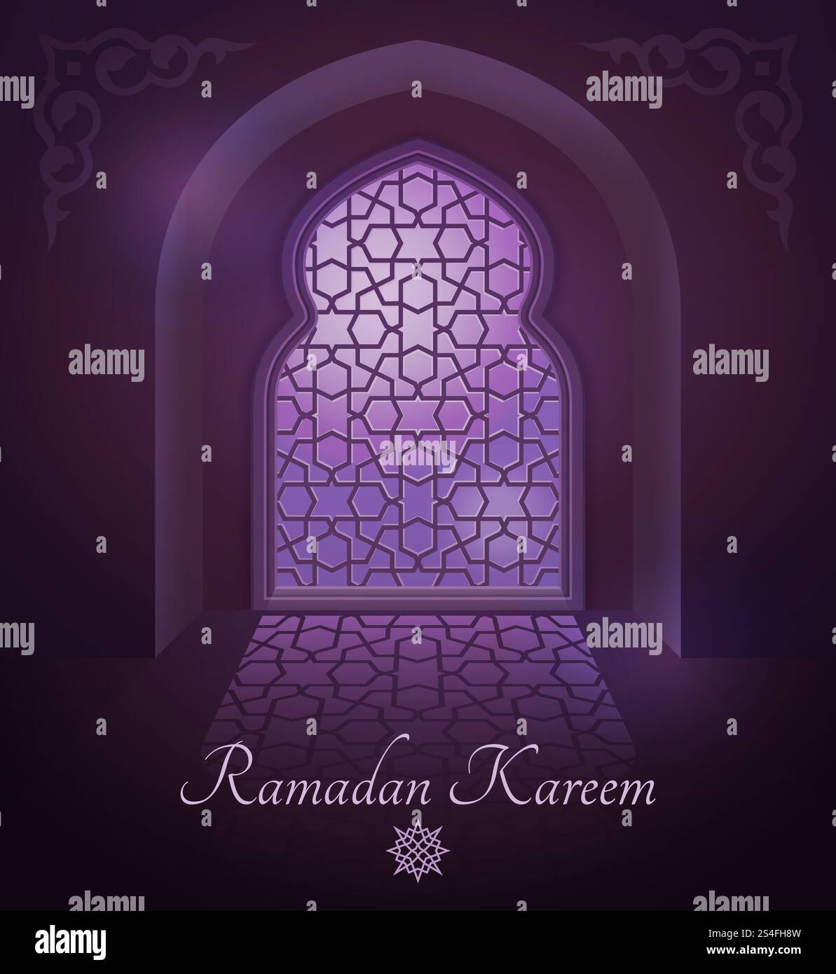 Arabic frames on traditional islamic door and window with ornament ...