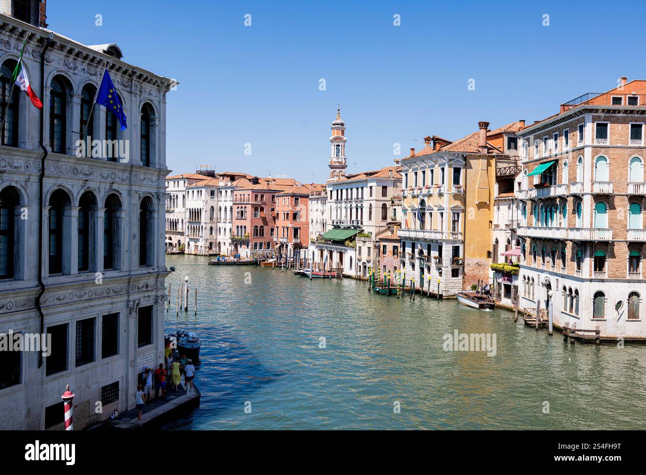 A stunning view of the Grand Canal in Venice, Italy, showcasing the ...