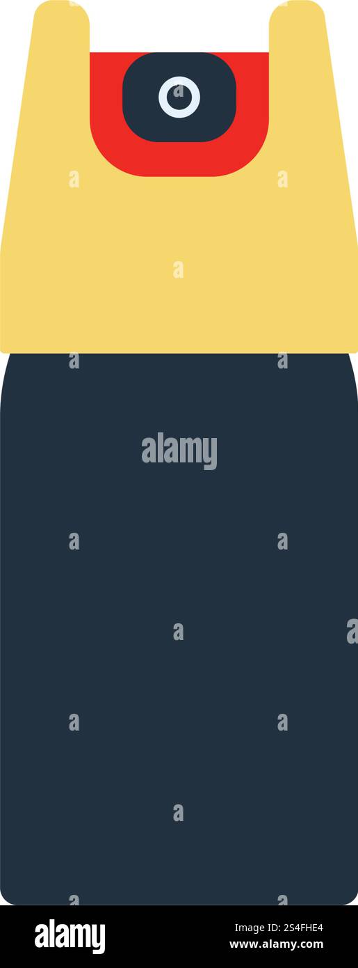 Pepper spray icon. Flat color design. Vector illustration Stock Vector ...