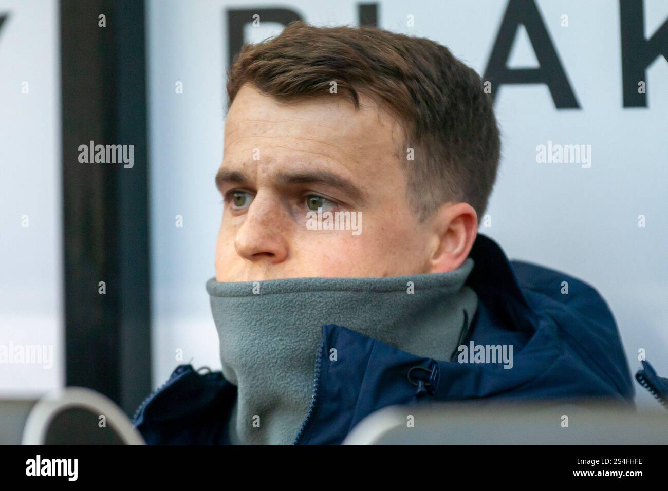 Solly March of Brighton & Hove Albion within the dugouts before the ...