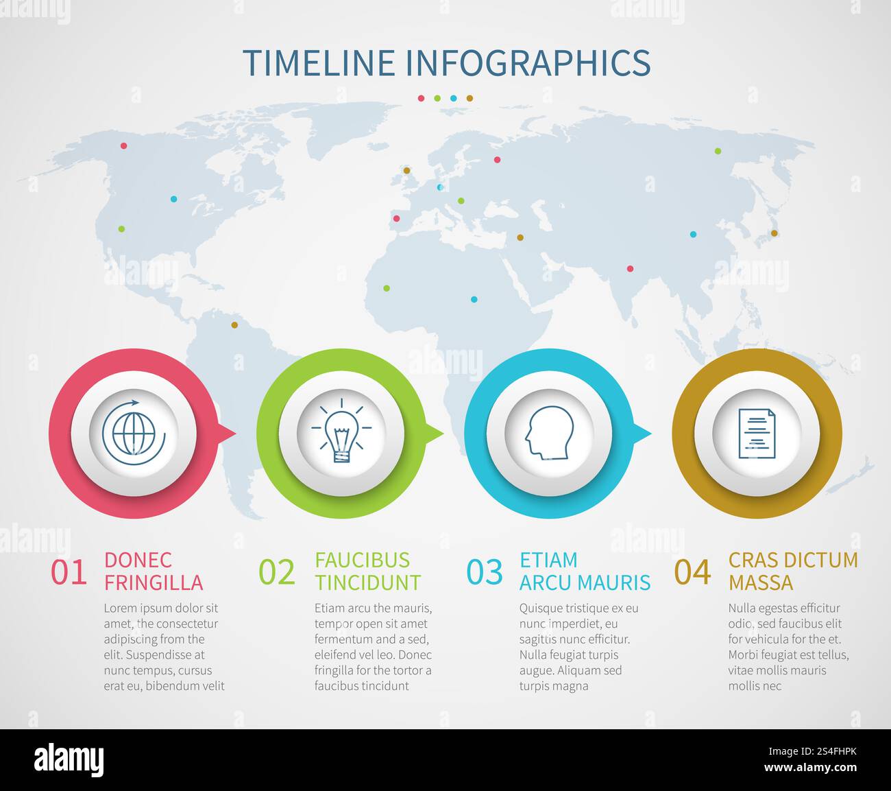 Business chart timeline with process steps. Vector progress flow ...