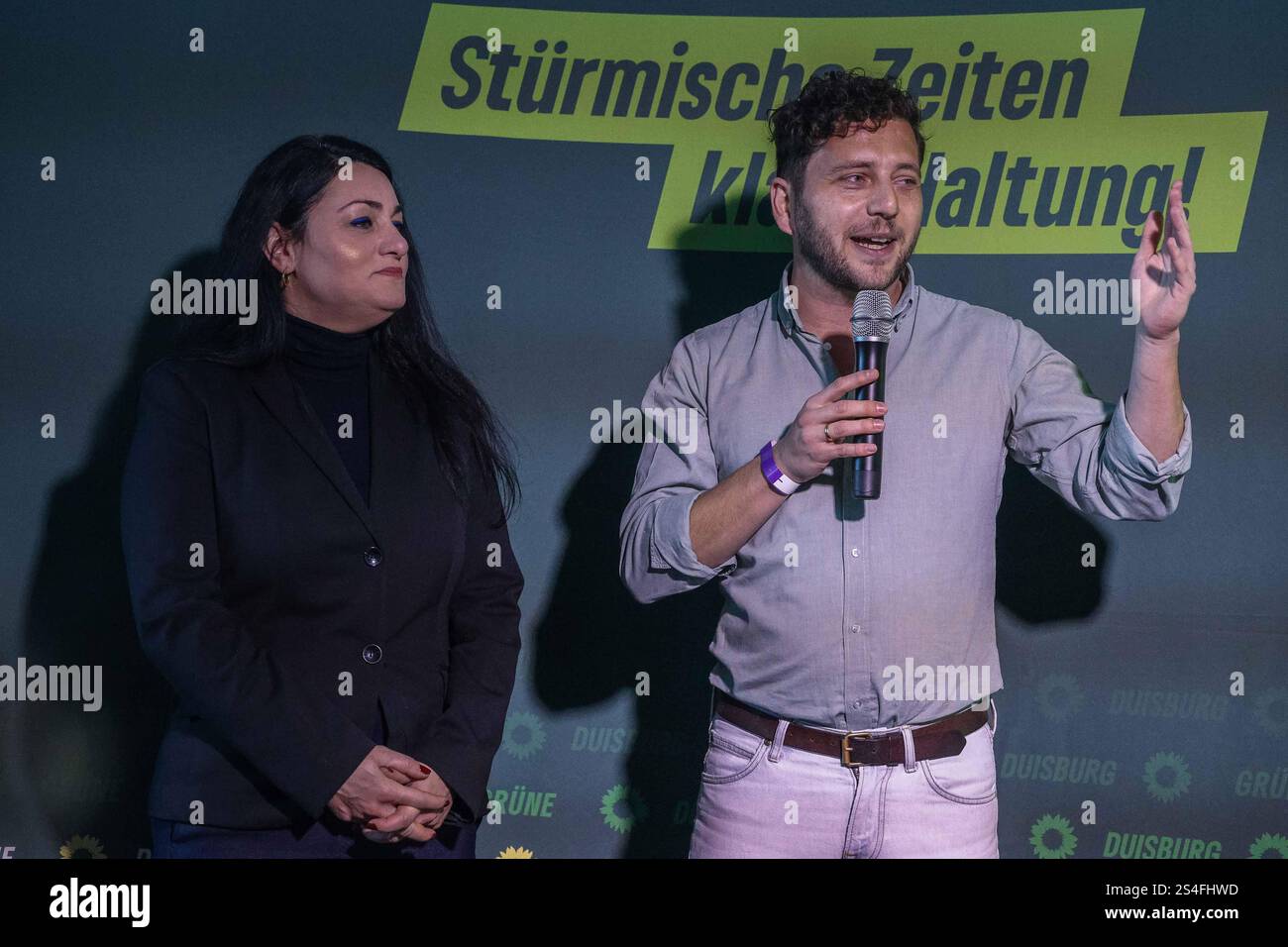 Wahlkampftour von Bündnis 90 / Die Grünen am 10.01.2025 im Restaurant Home in Duisburg Lamya ...