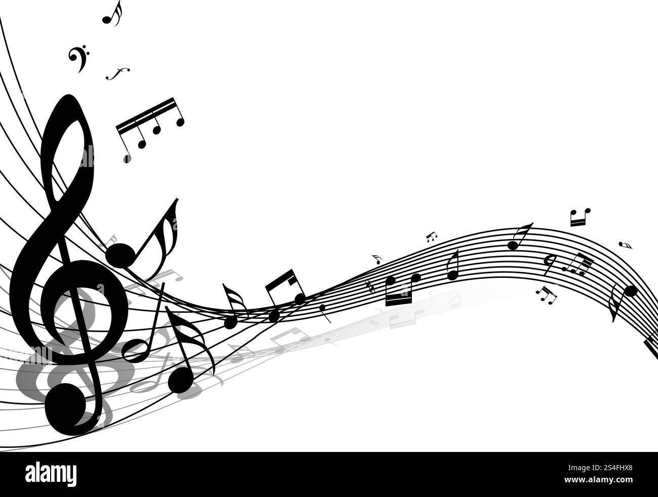 Musical note staff. EPS 10 vector illustration with transparency Stock ...