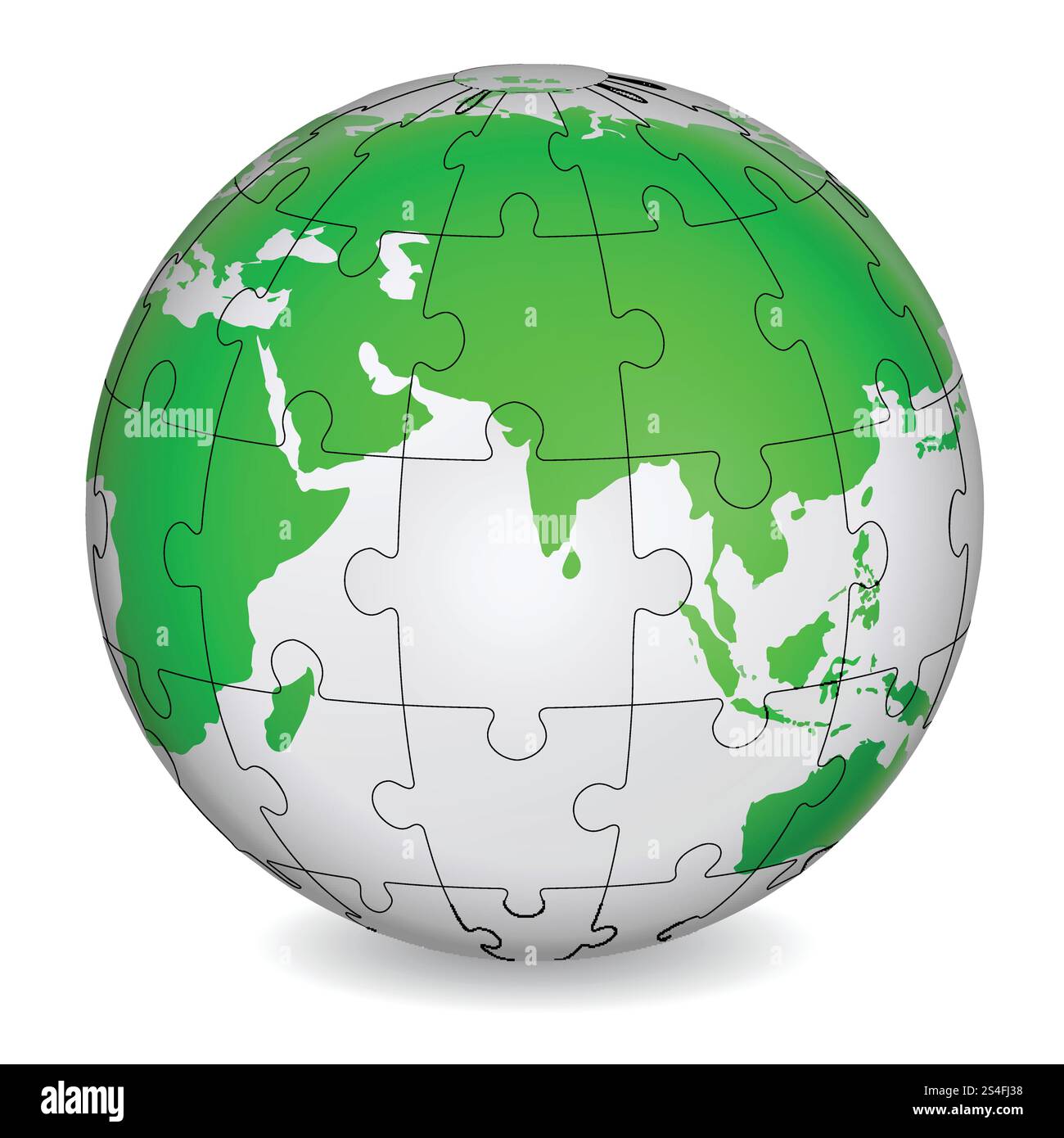 Simple cartographic puzzle of Europe. Infographics, cartography ...