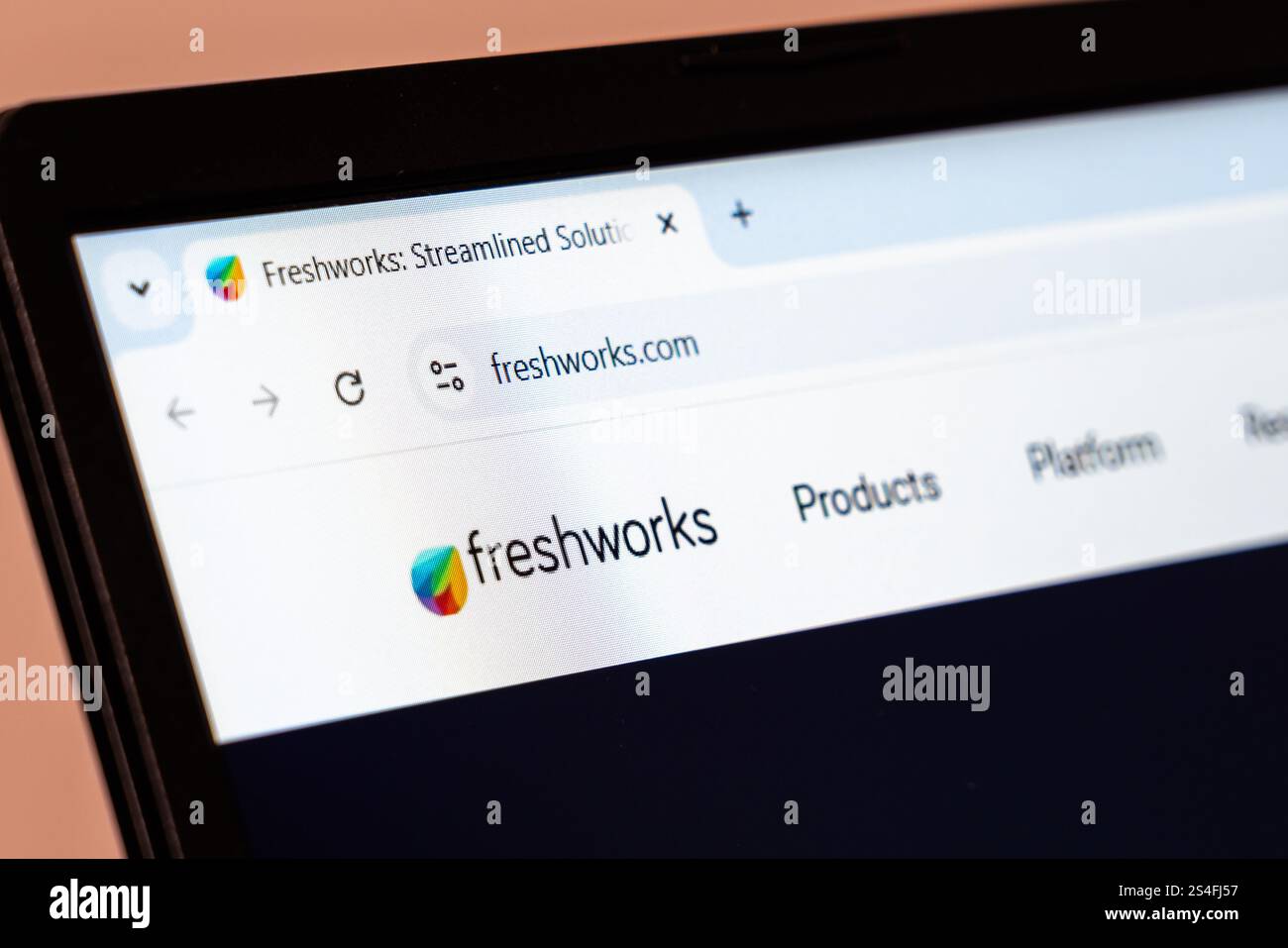 New York, USA - January 10, 2025: Freshworks website highlighting ...