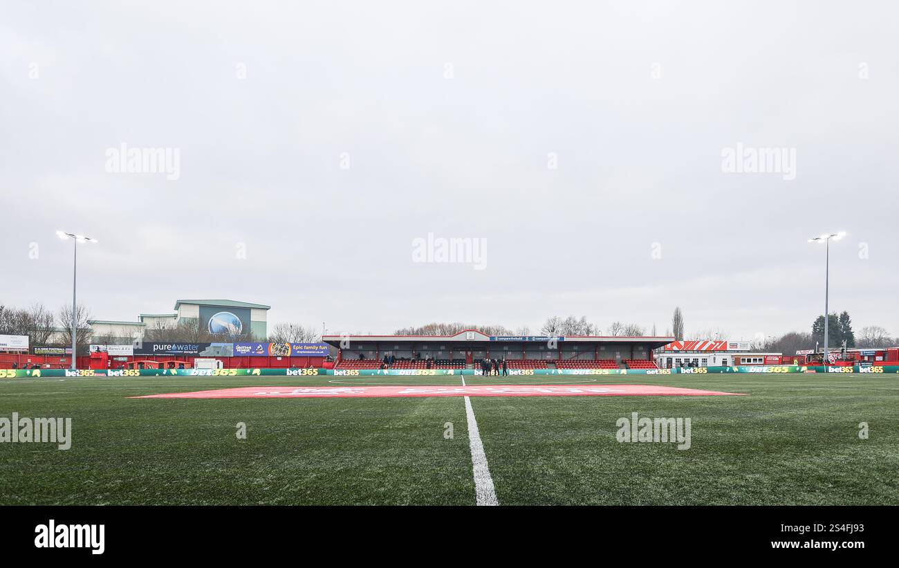 Tamworth on Sunday 12th January 2025. A general view of the ground ...