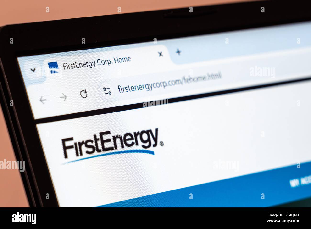 New York, USA - January 10, 2025: FirstEnergy website featuring ...