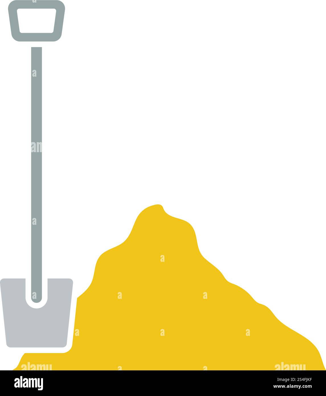 Icon of Construction shovel and sand. Flat design. Vector illustration ...