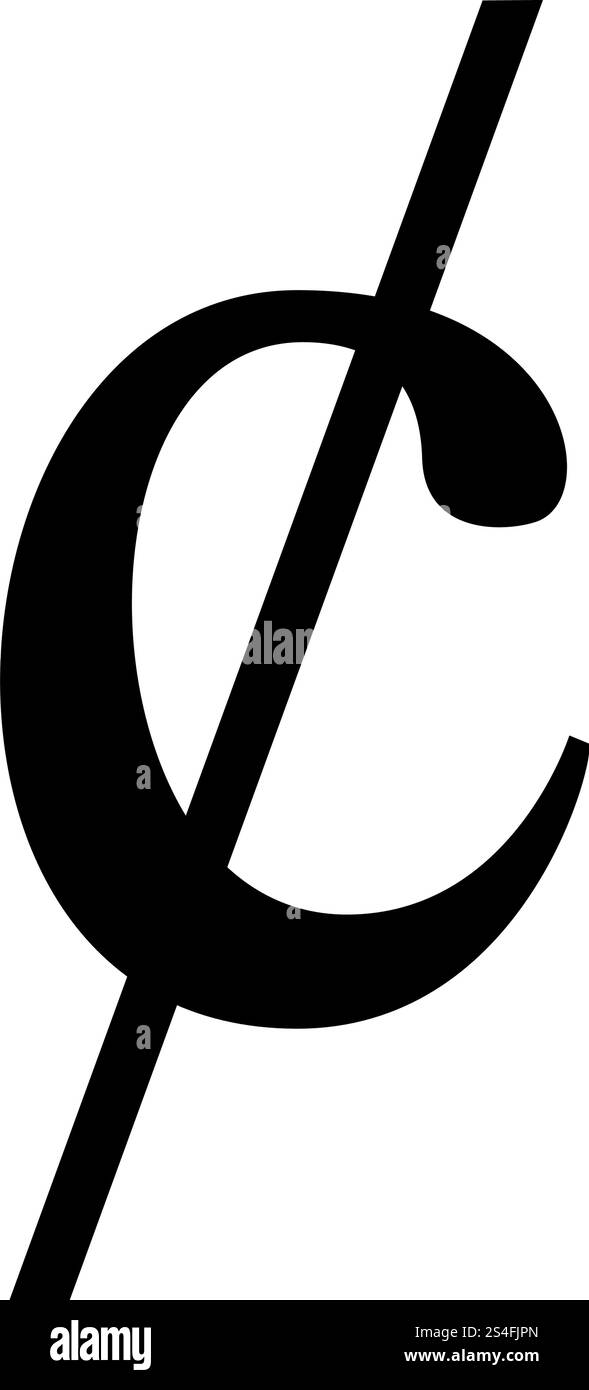 Cent symbol sign dollor money icon black color vector illustration flat ...