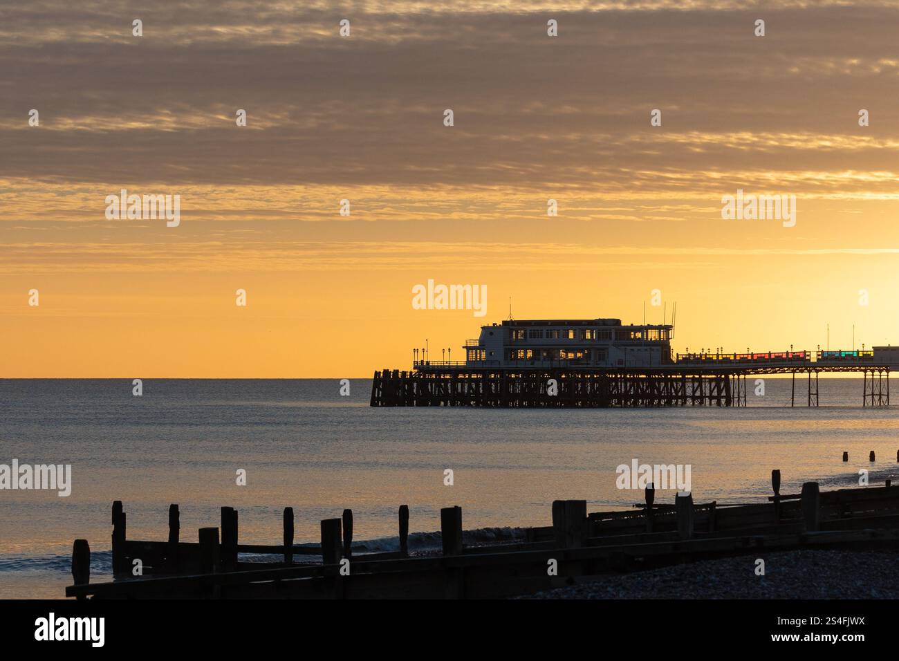 Worthing pier sunset hi-res stock photography and images - Alamy
