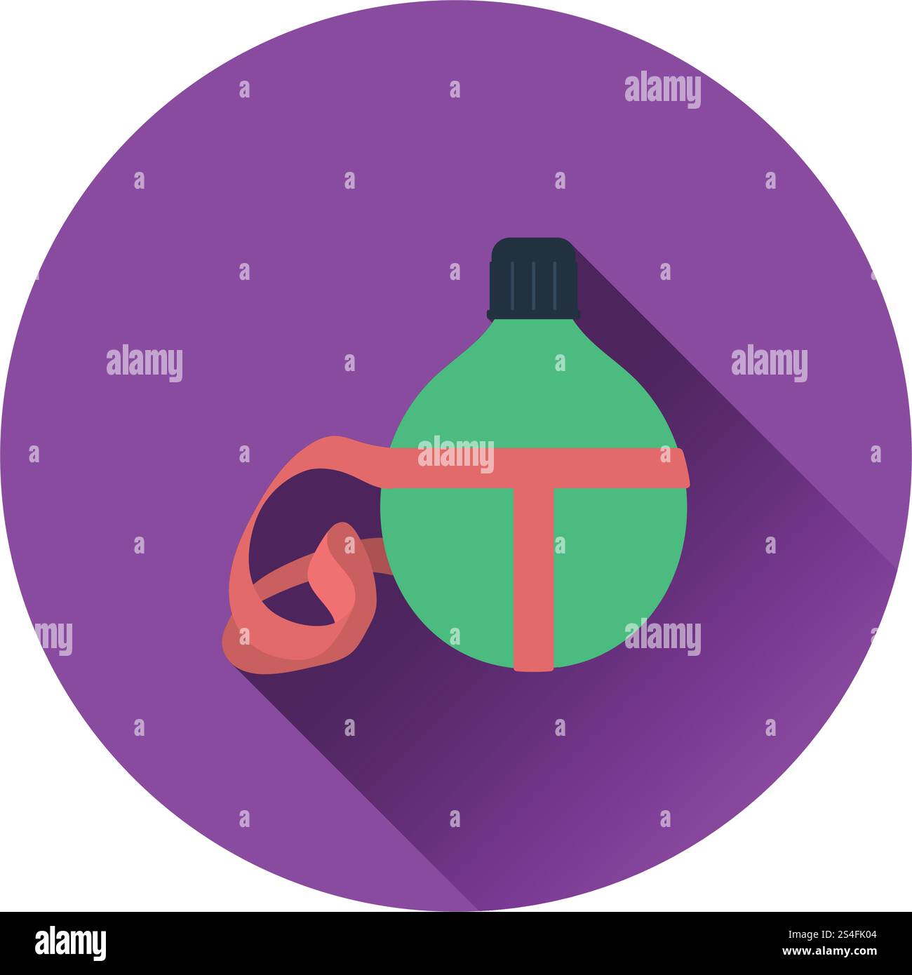 Flat design icon of touristic flask in ui colors. Vector illustration ...