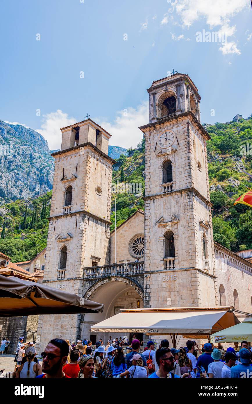 The stunning Cathedral of St. Tryphon, a landmark of Kotor, Montenegro ...