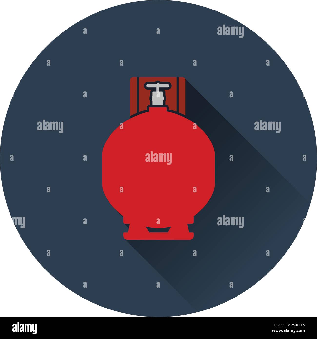 Gas cylinder icon. Flat color design. Vector illustration Stock Vector ...
