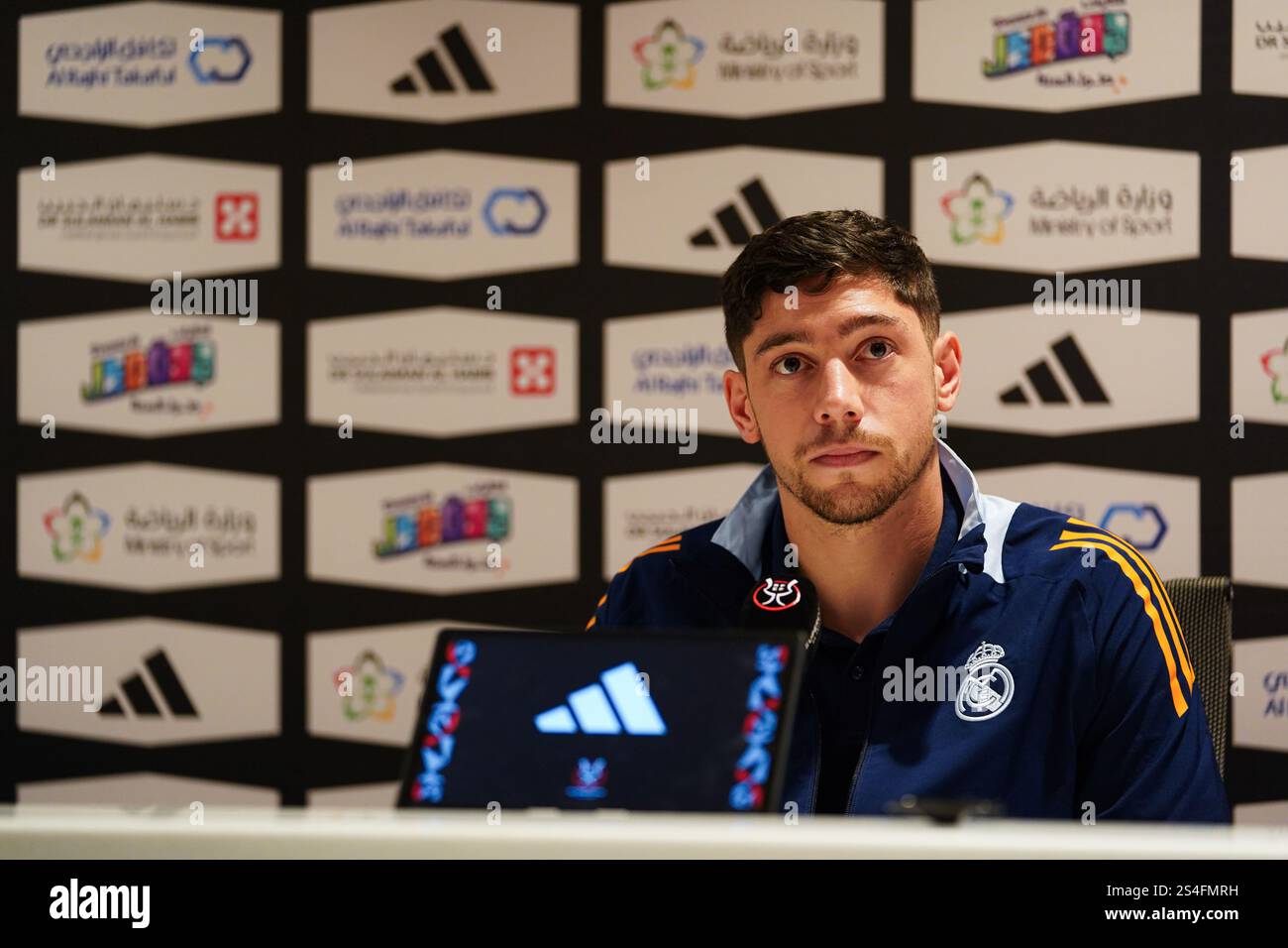 Jeddah, Saudi Arabia. 11th Jan, 2025. Real Madrid's Uruguayan player ...