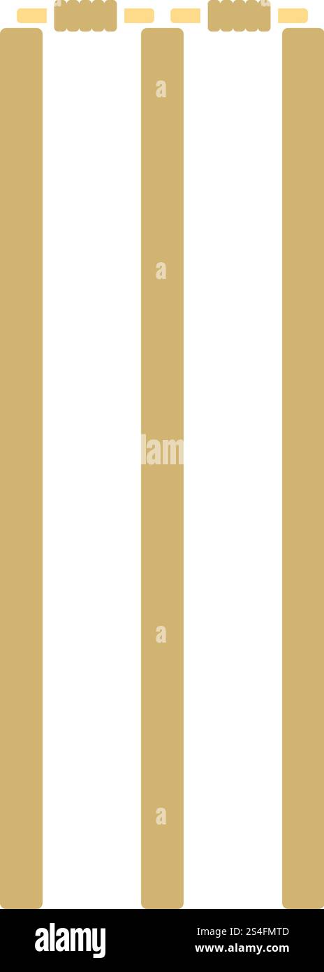 Cricket wicket icon. Flat color stencil design. Vector illustration Stock Vector Image & Art - Alamy