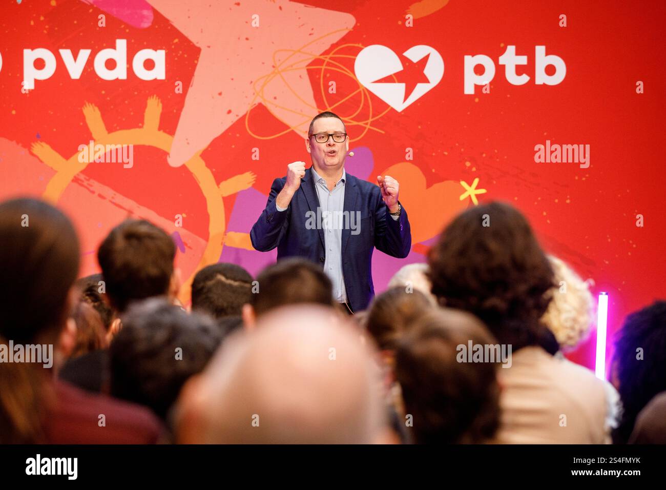 PVDA - PTB chairman Raoul Hedebouw pictured during the traditional new ...