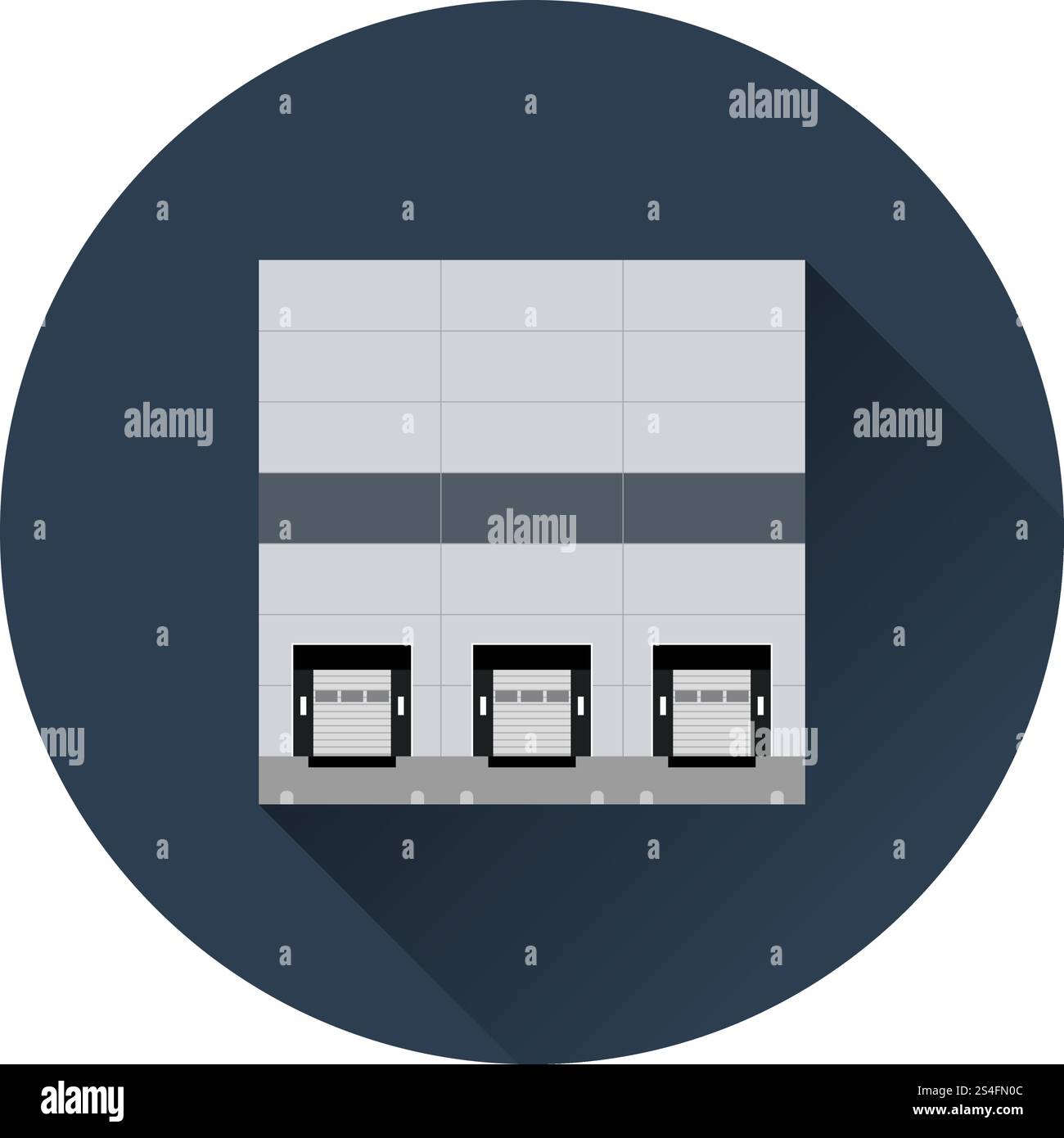 Warehouse logistic concept icon. Flat color with shadow design. Vector ...