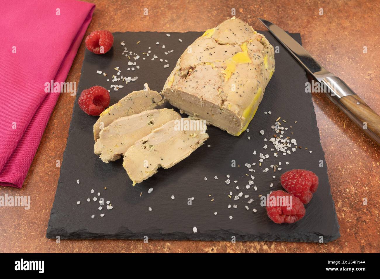 Whole duck foie gras lobe, close-up Stock Photo - Alamy