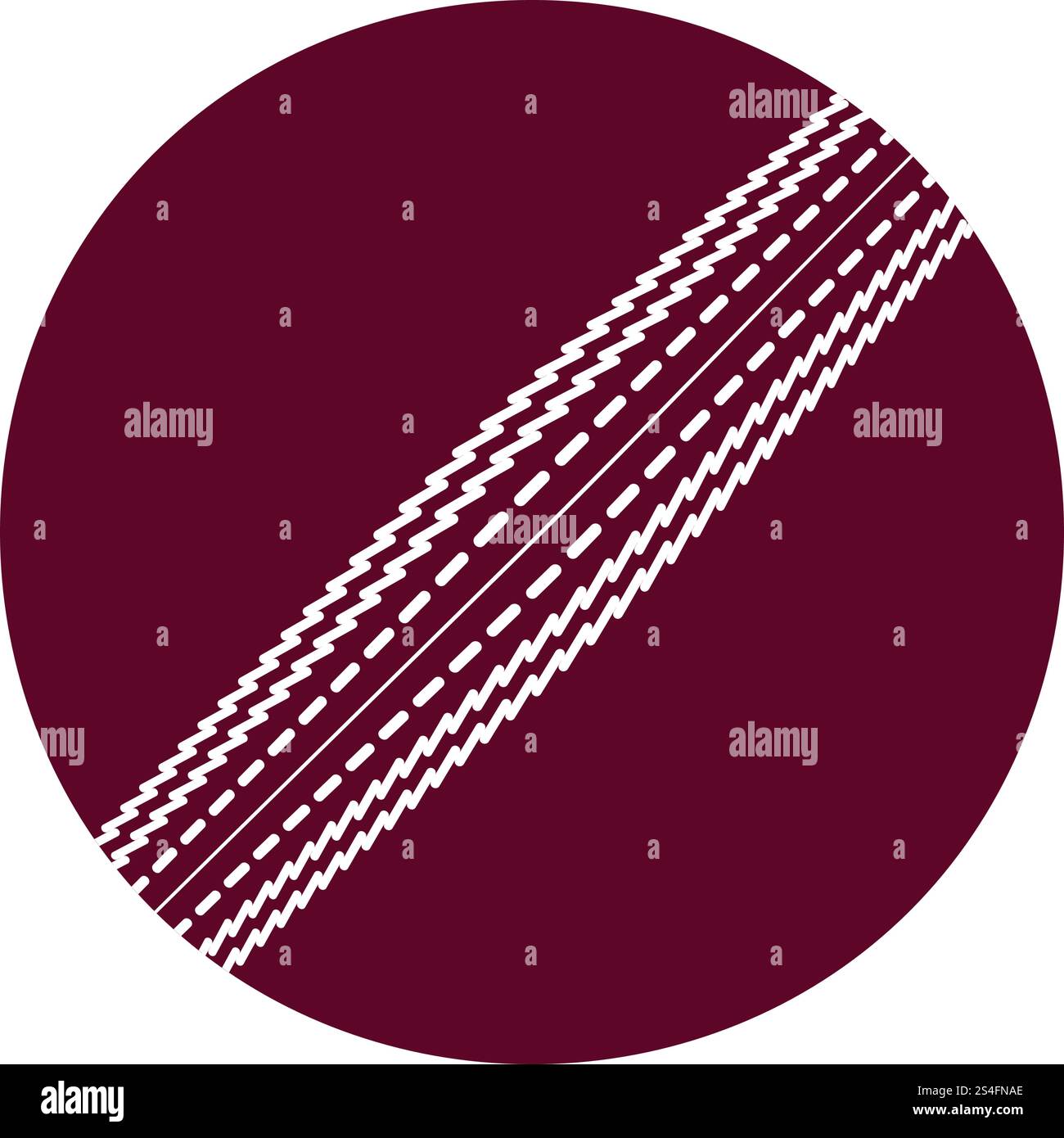 Cricket ball icon. Flat color stencil design. Vector illustration Stock ...