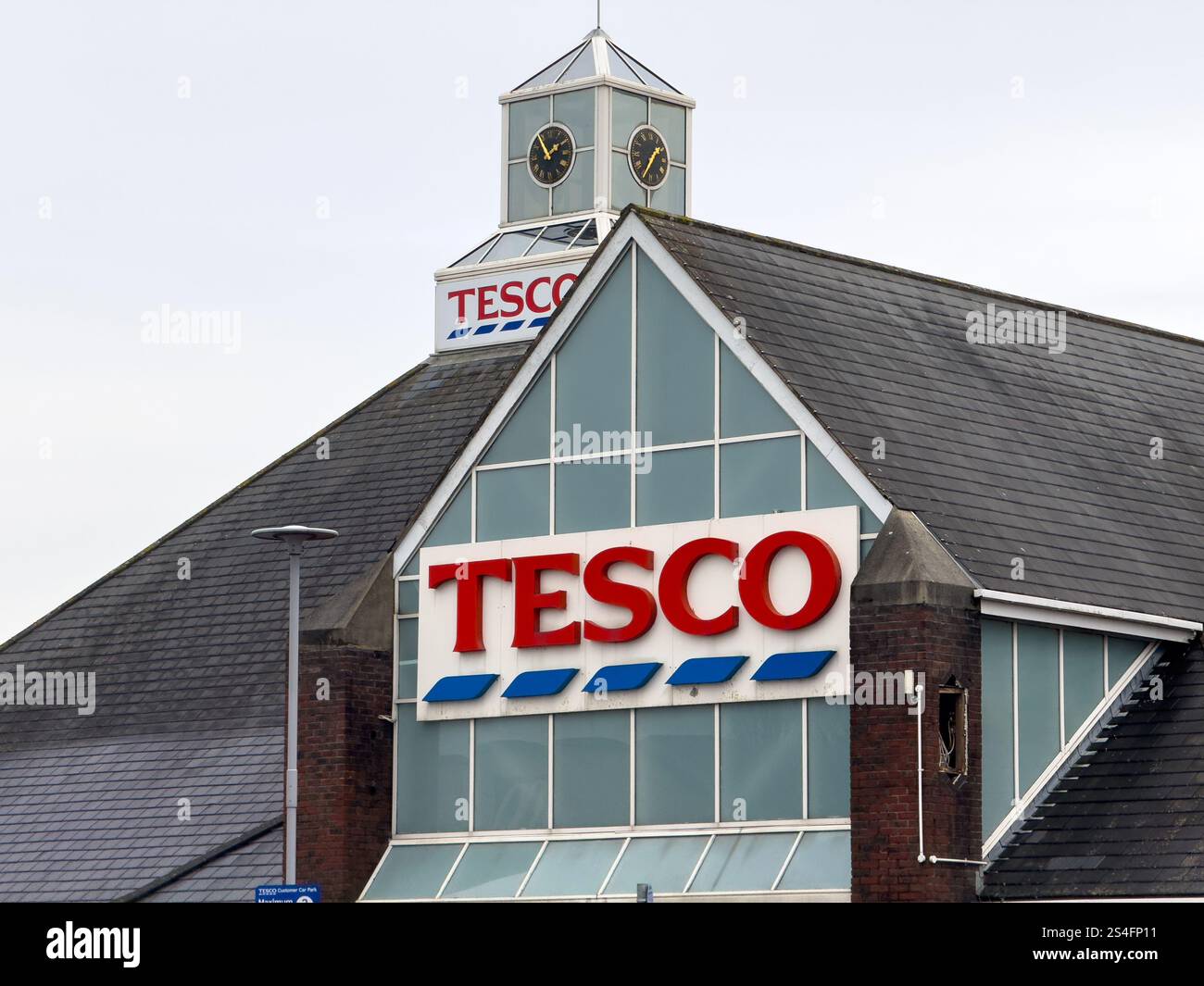 Tesco Supermarket , Store Front in Formby Merseyside Stock Photo - Alamy