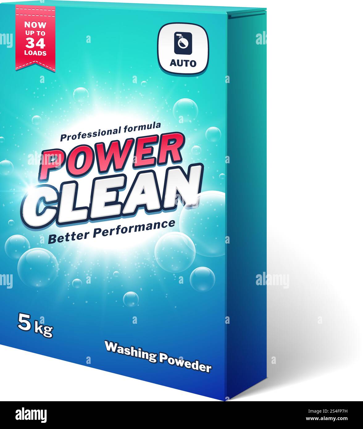 Laundry detergent, washing poweder product box vector template ...