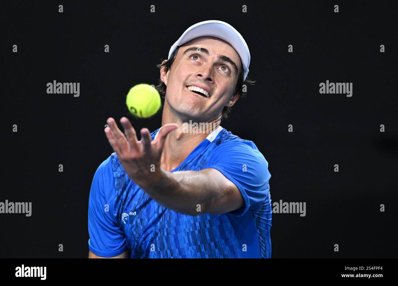 Melbourne, Australia. 12th Jan, 2025. Adam Walton of Australia prepares ...