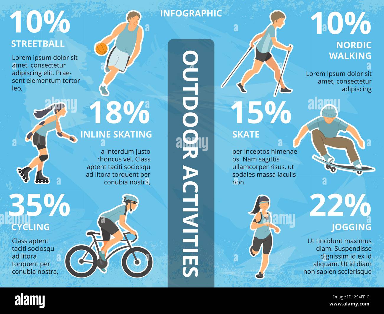 Vector infographics illustrations with people outdoors. Group walking ...