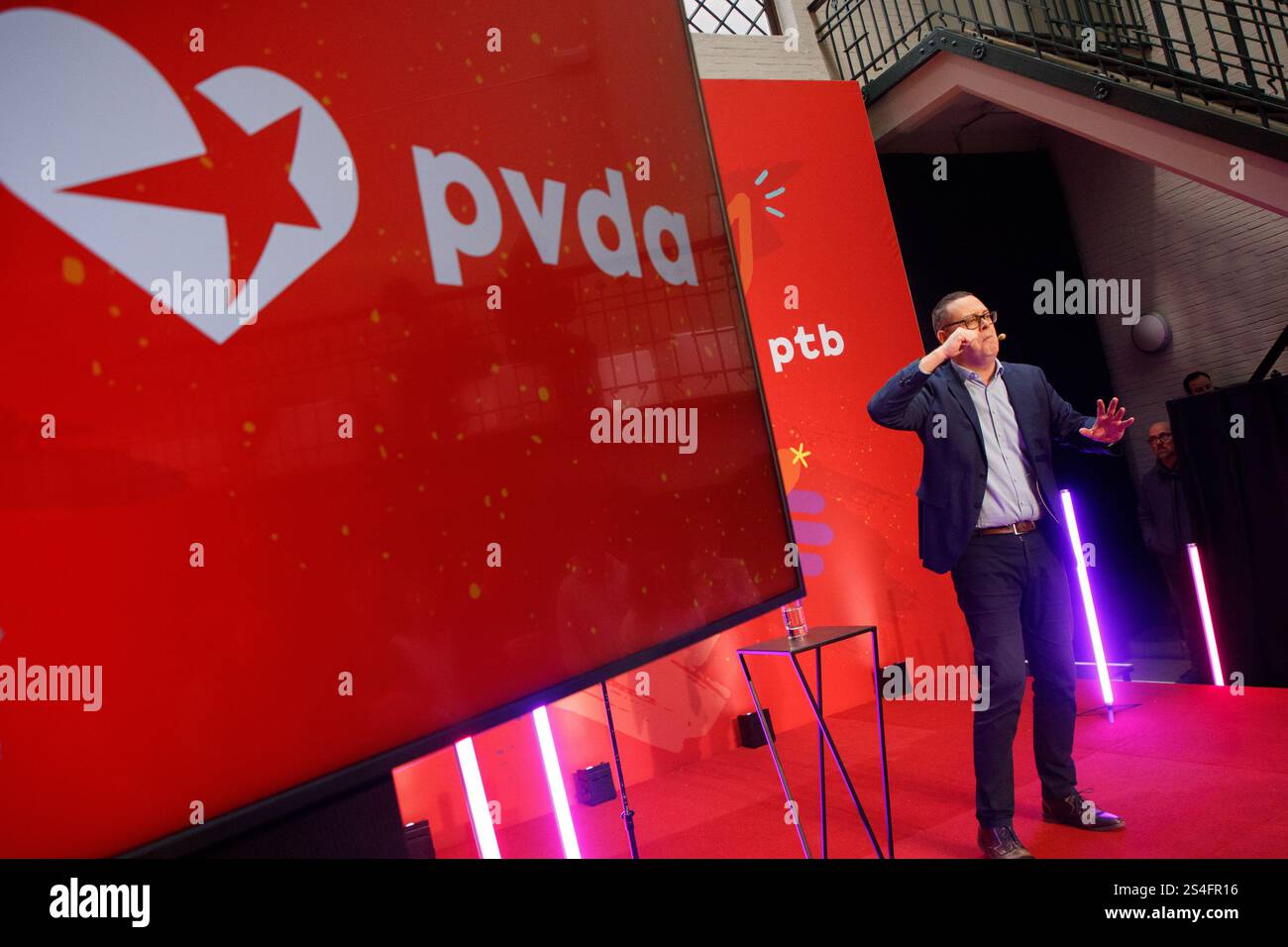 PVDA - PTB chairman Raoul Hedebouw pictured during the traditional new ...