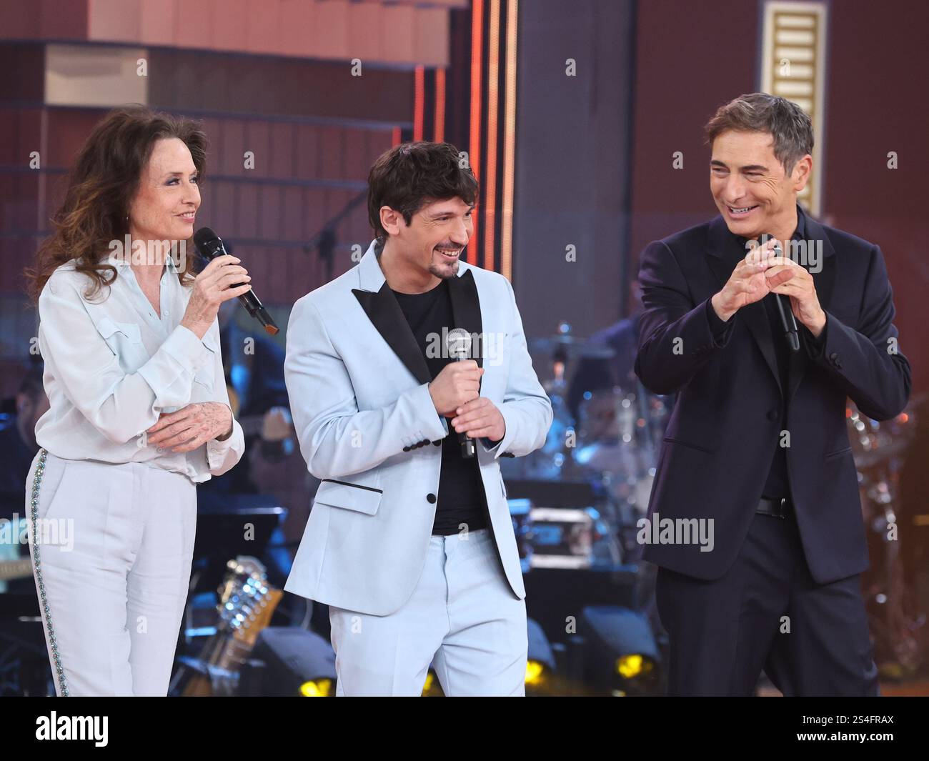 Rome, Italy. 11th Jan, 2025. Rome, Rai studios ex Dear, TV show "Now or ...