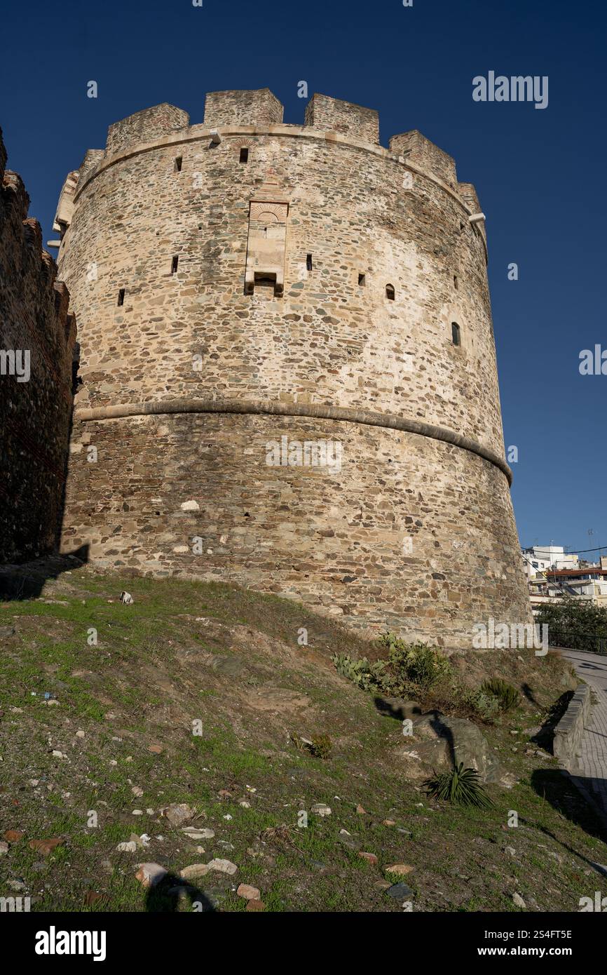 Tower on Historic city walls of Thessaloniki, Greece, showcasing ...
