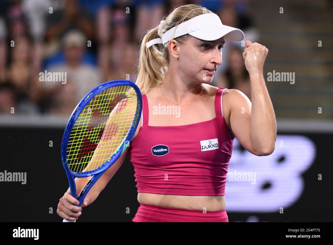 Daria Saville of Australia reacts during her round 1 match against Anna ...