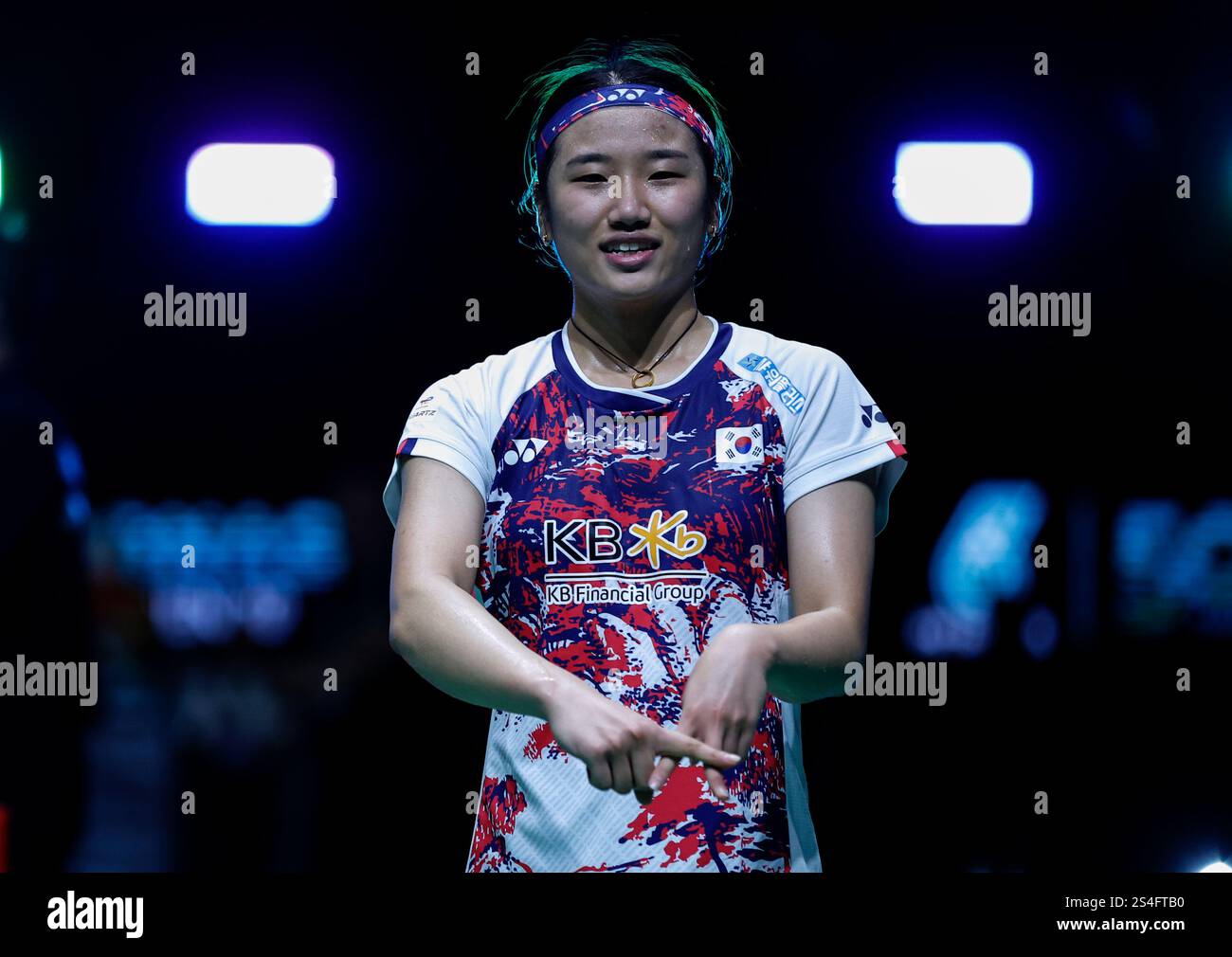 An Se Young of Korea celebrates victory against Wang Zhi Yi of China ...