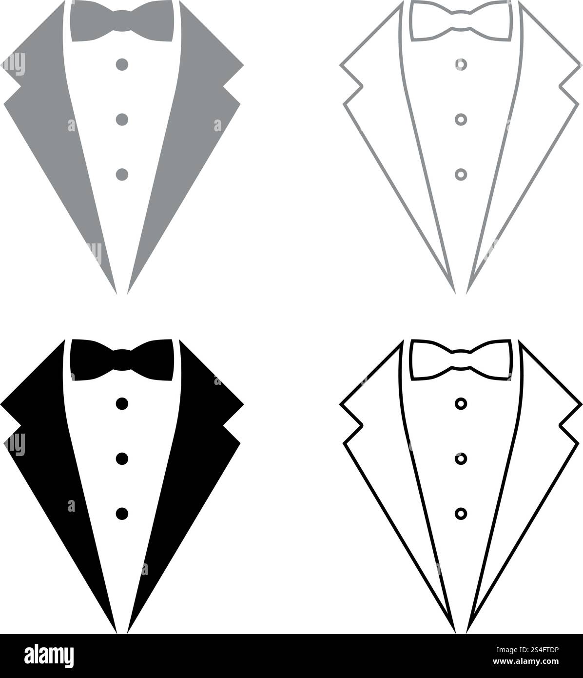 Symbol service dinner jacket bow Tuxedo concept Tux sign Butler ...