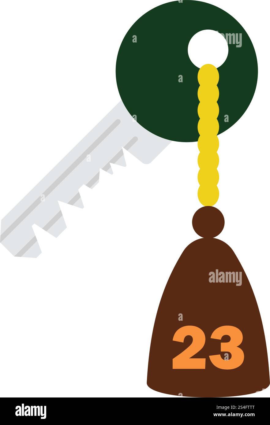 Hotel room key icon. Flat color design. Vector illustration Stock ...