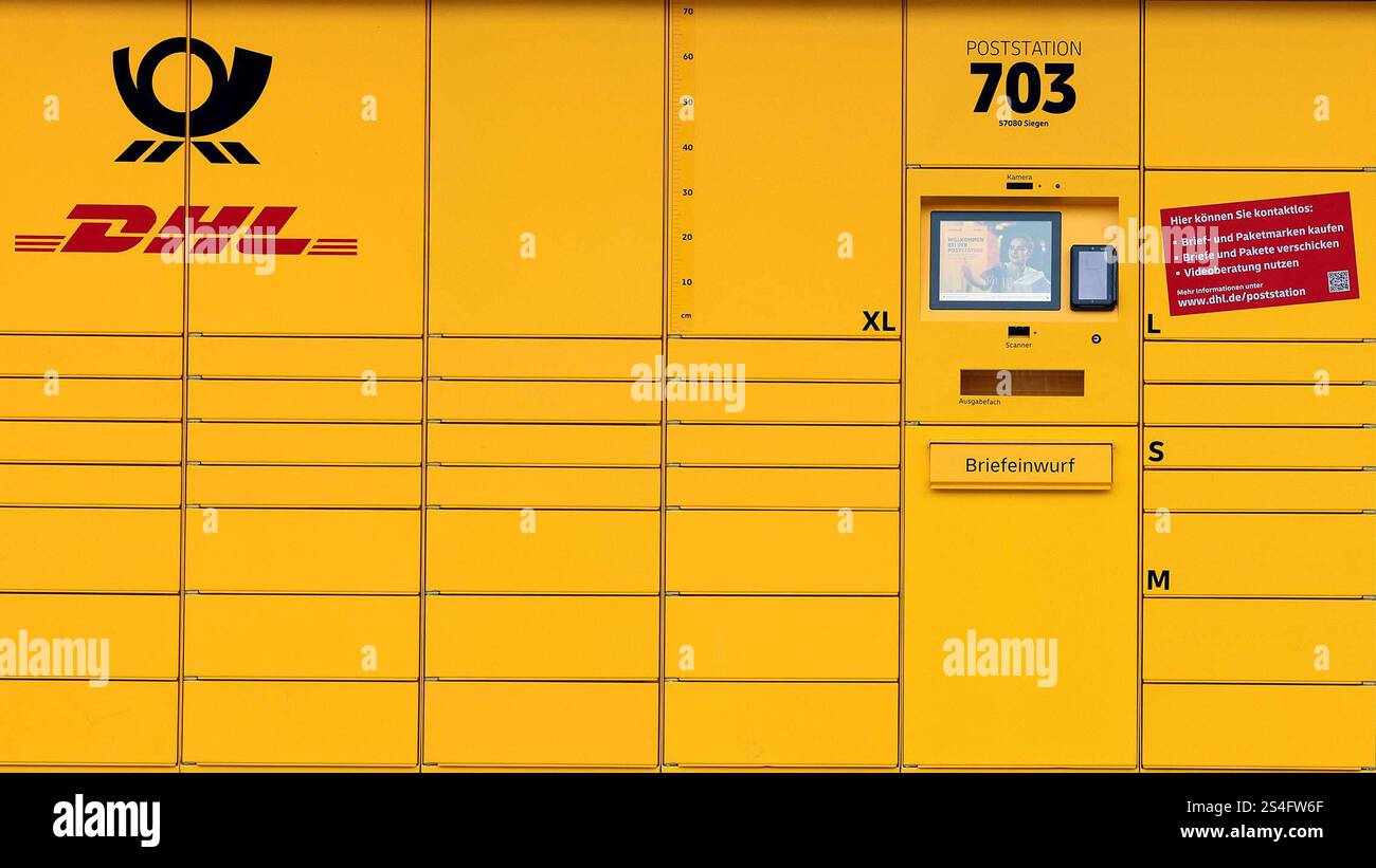 Eine DHL Poststation in Siegen-Gosenbach Poststation am 12.01.2025 in ...