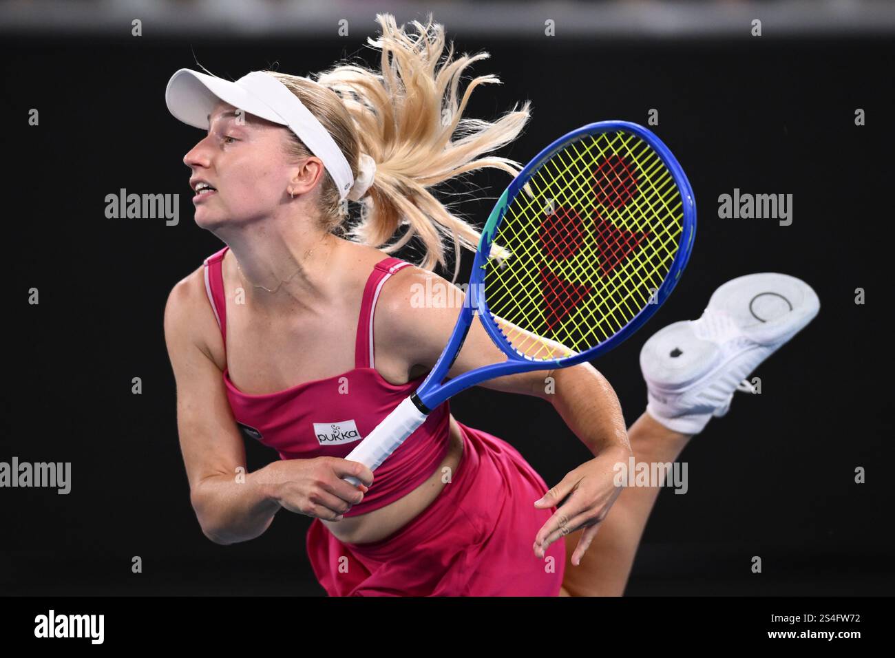 Daria Saville of Australia in action during her round 1 match against ...